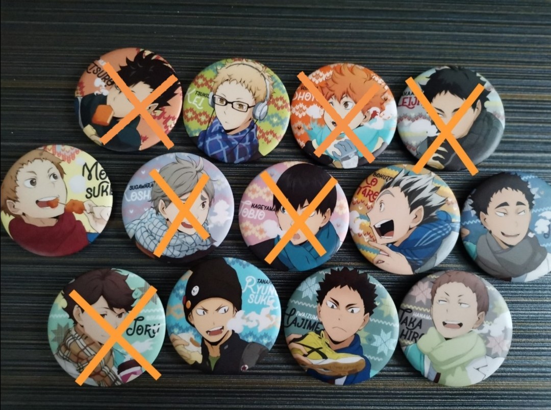 (instock) haikyuu badges, Hobbies & Toys, Memorabilia & Collectibles ...