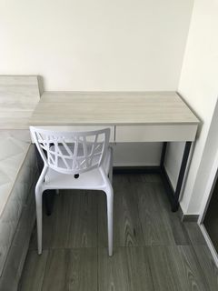 Meja Study / Study table free chair, Furniture & Home Living, Furniture ...