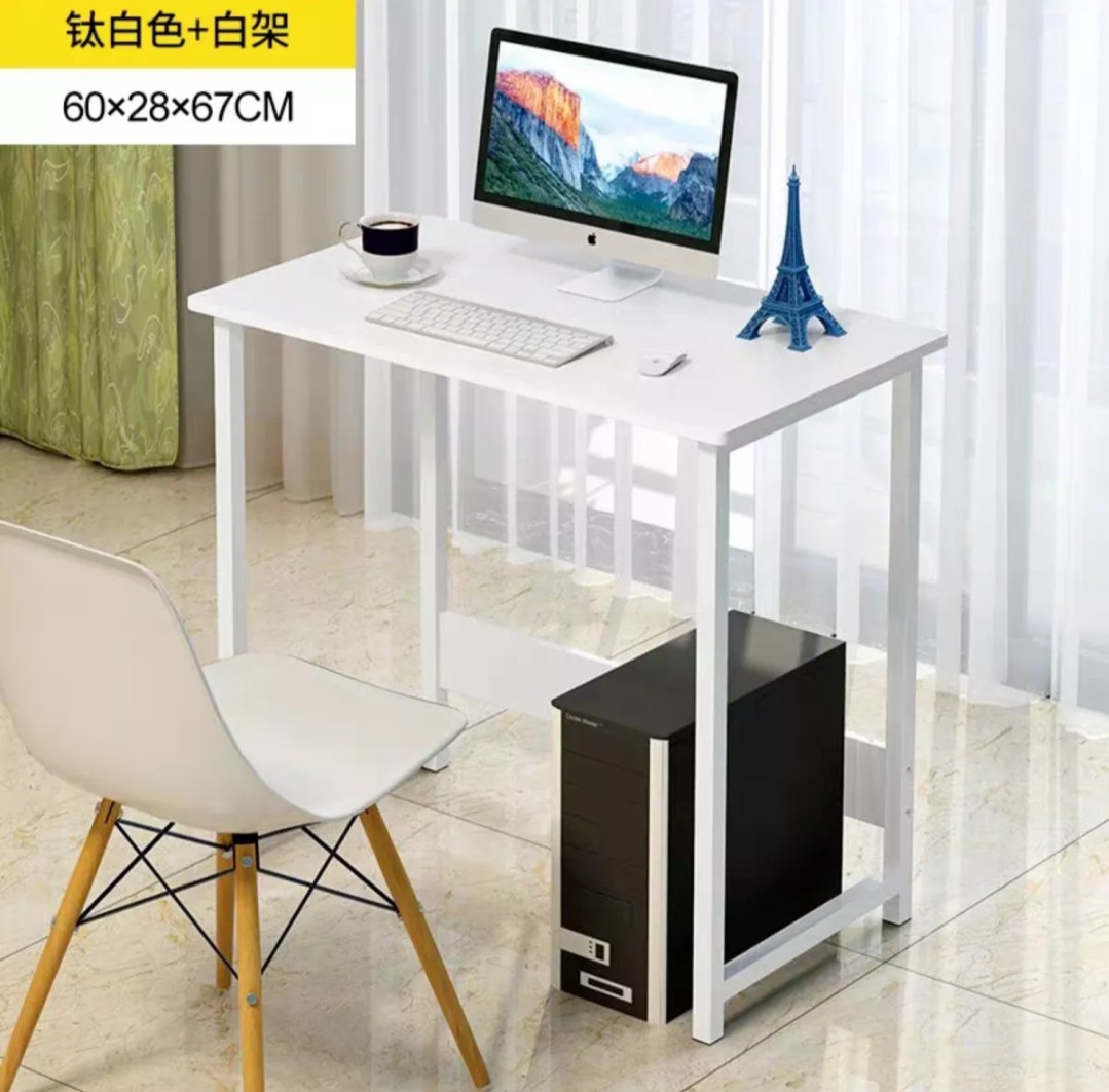Minimalist Computer Table Study Desk wood 60cm, Furniture & Home Living ...