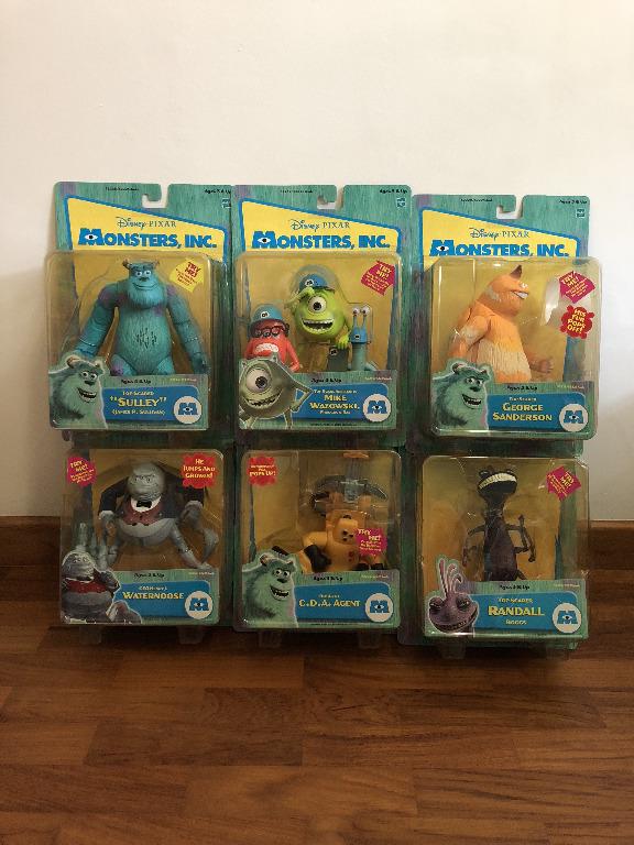 Monsters Inc X Disney Pixar Complete Set of 6 Figurines from Hasbro ...