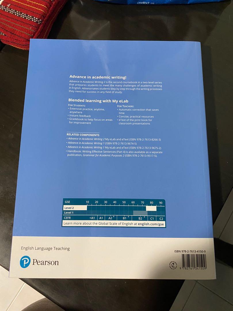 *NEW* Advance in Academic Writing 2 Textbook Pearson (ENG 105), Hobbies ...