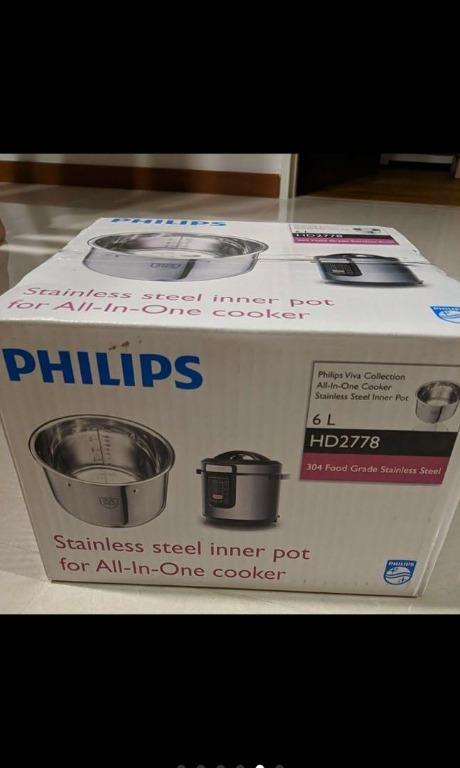 ORIGINAL Philips stainless steel inner pot for all-in-one cooker HD2778 ...