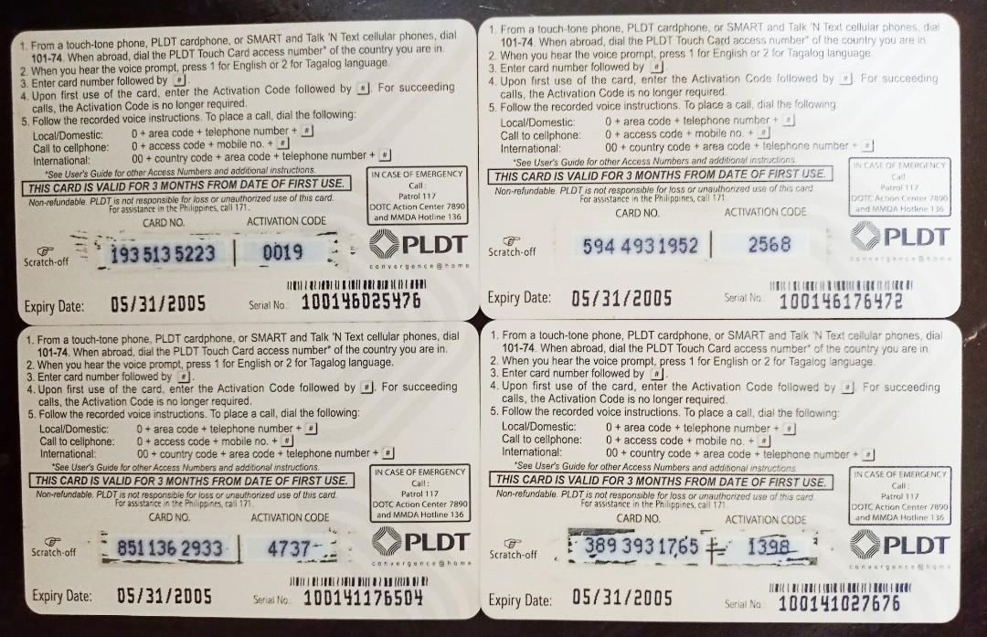 PLDT Touch Card - F4 Collection, Hobbies & Toys, Memorabilia ...