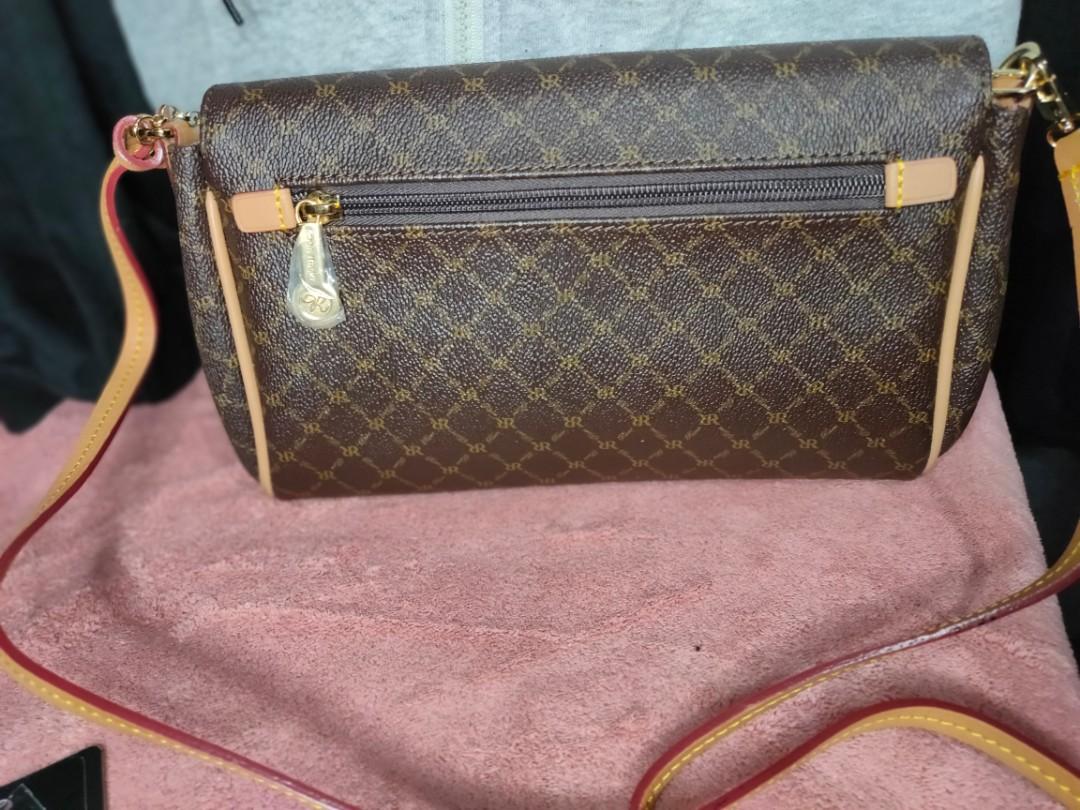 Rioni Signature Brown Elle Evening Bag, Luxury, Bags & Wallets on Carousell