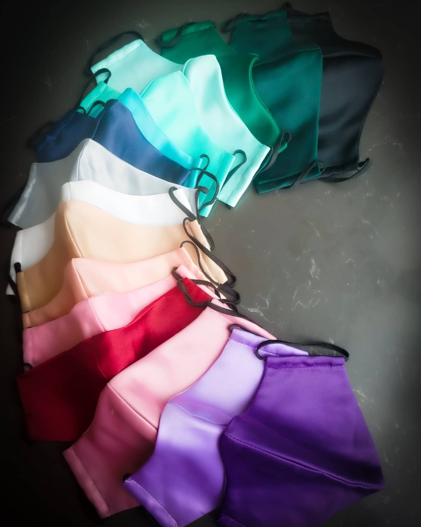 Satin Mask, Women's Fashion, Accessories, Others on Carousell