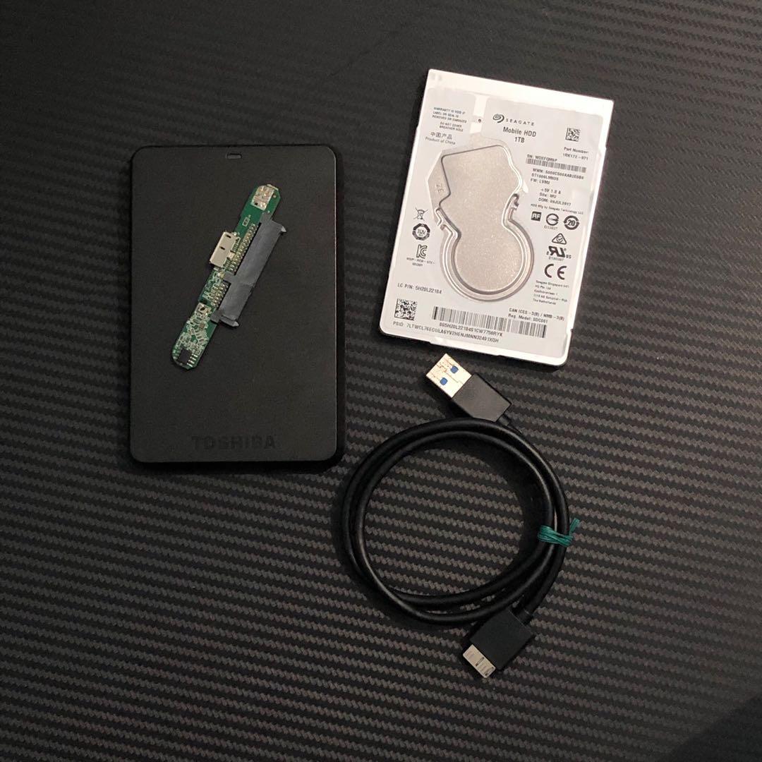 Seagate Mobile HDD 1TB + External Hard Drive Kit, Computers & Tech ...