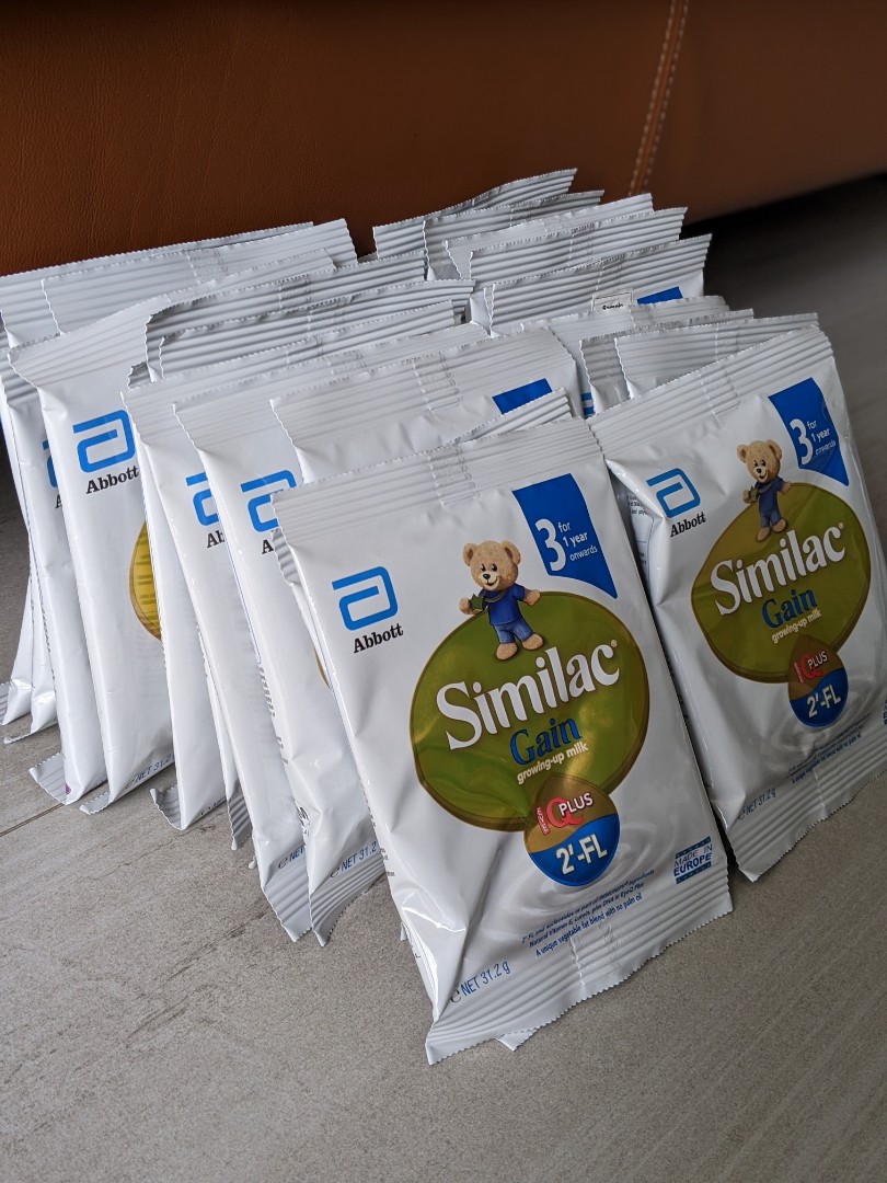 Similac Gain Formula Milk (22 packets), Babies & Kids, Nursing ...