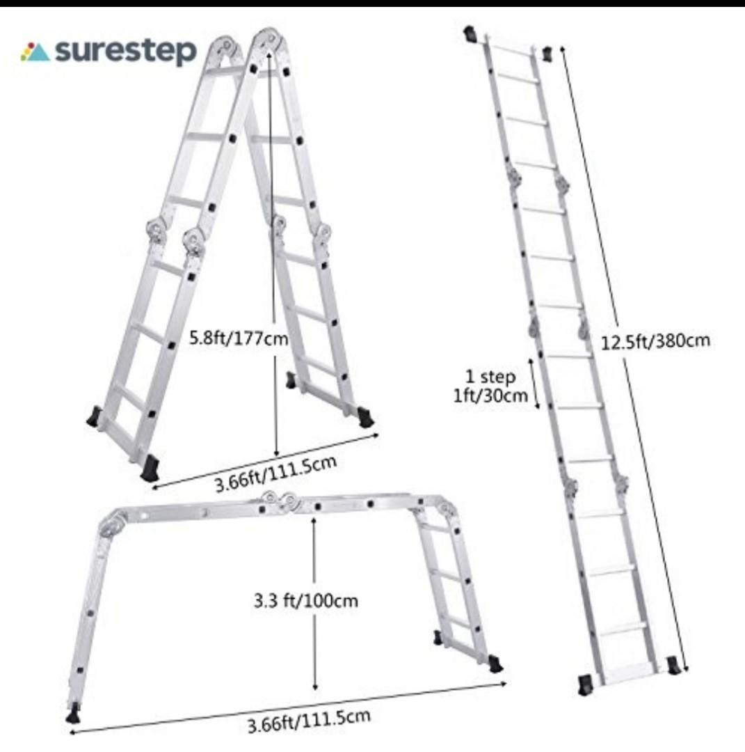 Surestep Folding Ladder, Furniture & Home Living, Home Improvement ...