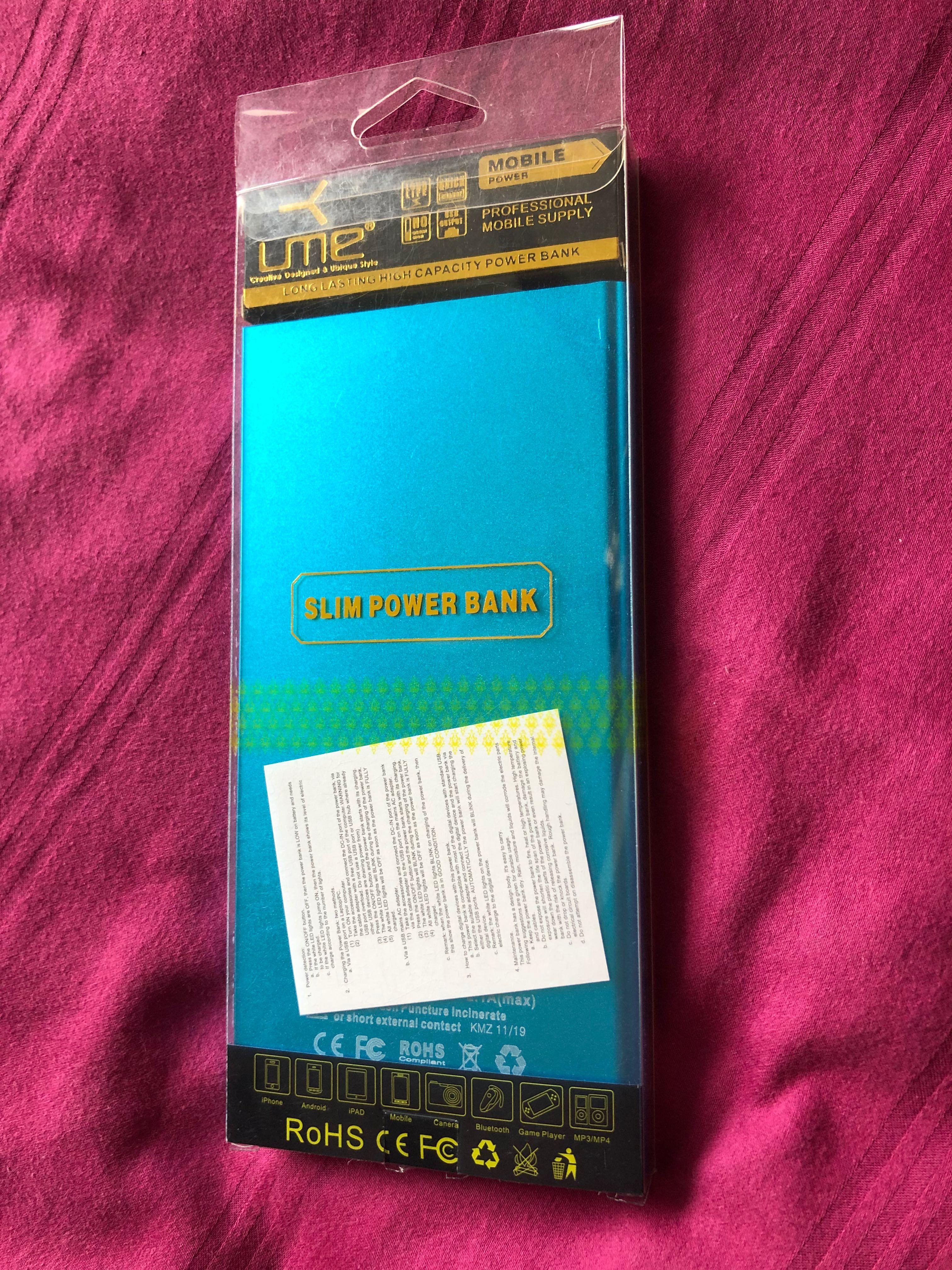 UME slim powerbank 20000mAh, Mobile Phones & Tablets, Mobile & Tablet ...