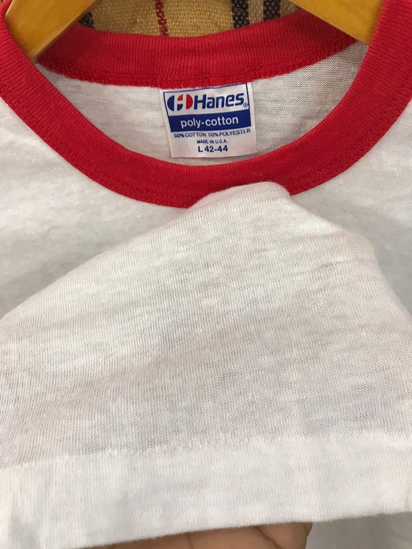 VINTAGE PLAIN RINGER HANES, Men's Fashion, Tops & Sets, Tshirts & Polo ...
