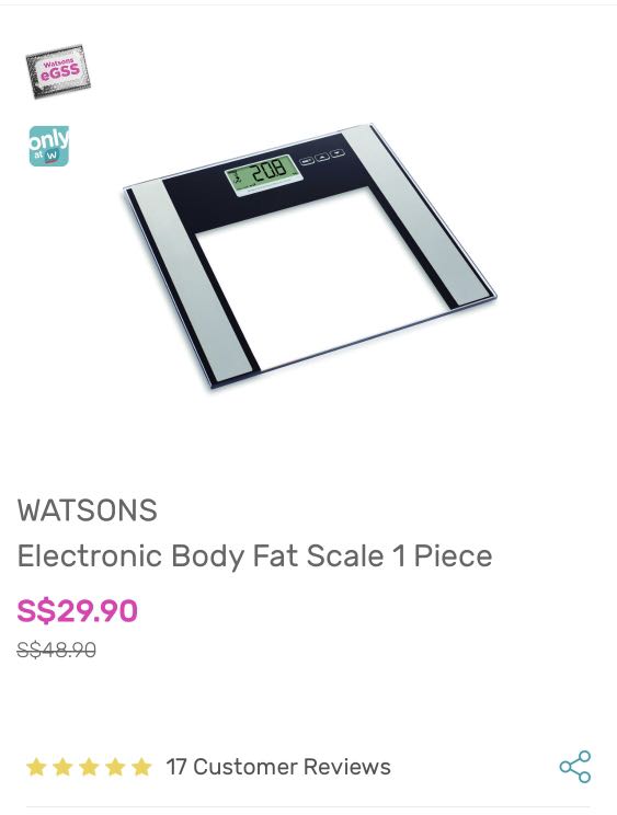 Watsons Digital Weighing Scale, Furniture & Home Living, Bathroom ...