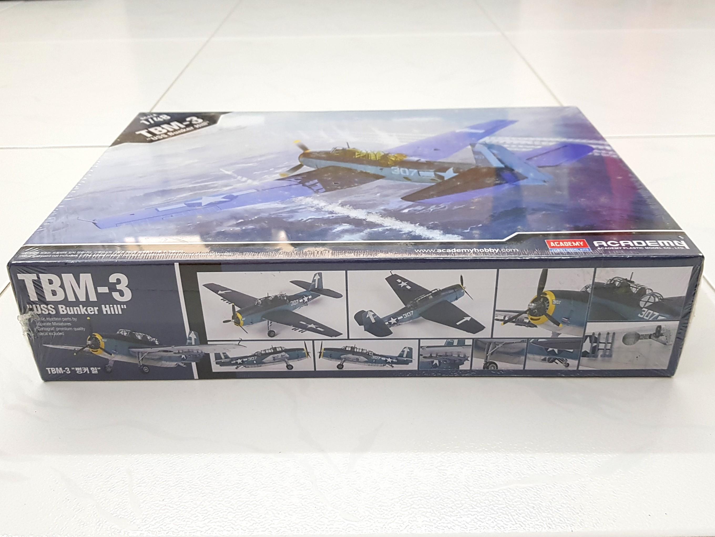 1/48 #12285 Academy USN Carrier Bomber TBM-3 Avenger "USS Bunker Hill ...