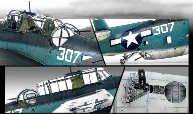 1/48 #12285 Academy USN Carrier Bomber TBM-3 Avenger "USS Bunker Hill ...