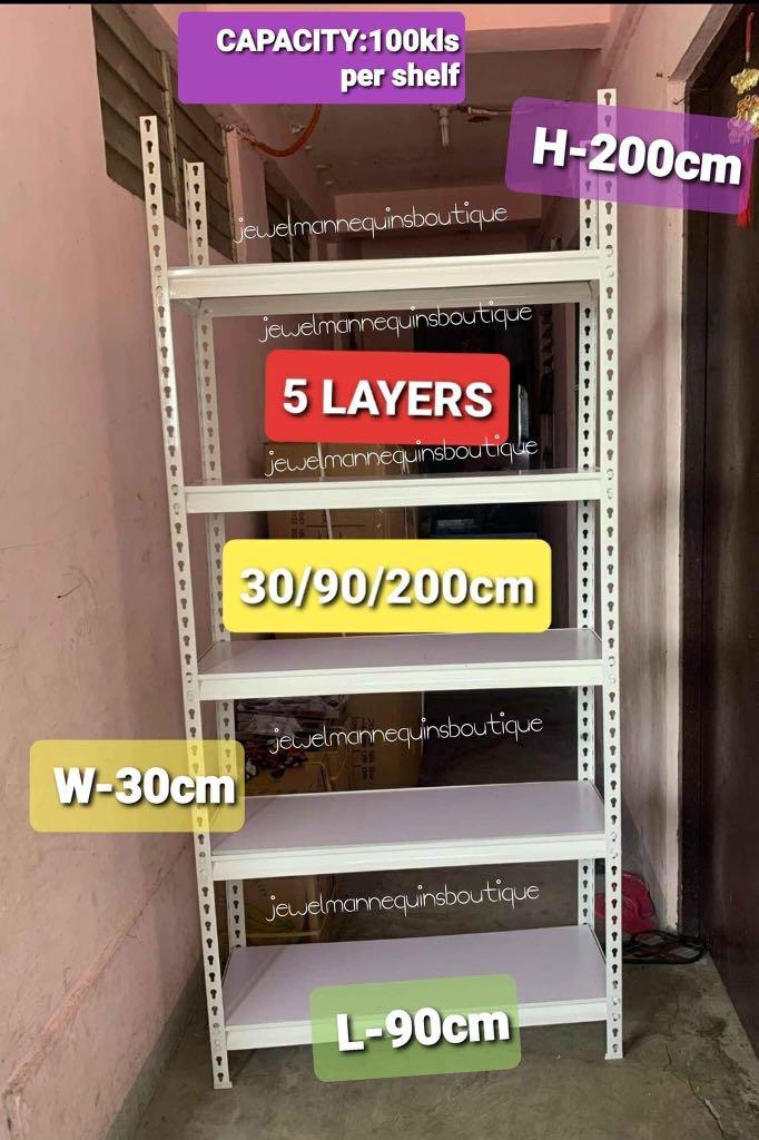 5 LAYERS BOLTLESS SHELVES RACK, Furniture & Home Living, Furniture ...