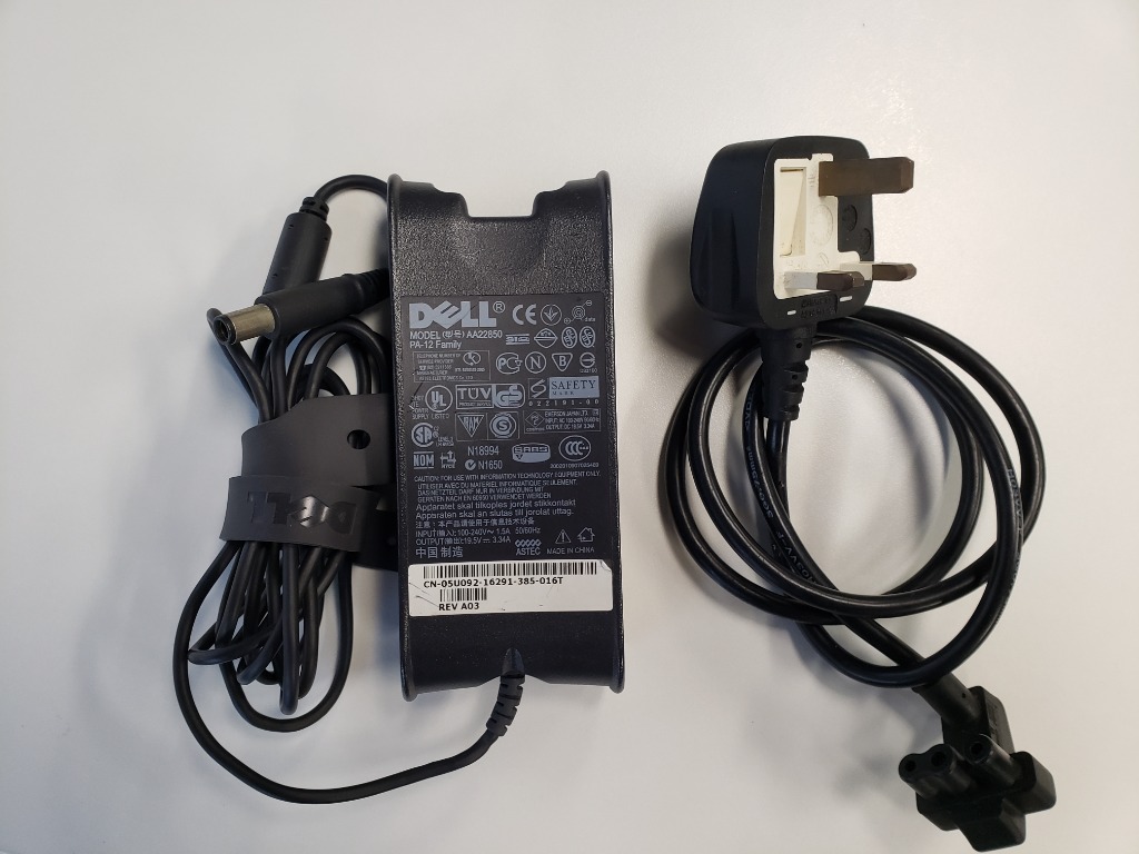 原裝 65W Dell pa-12 Family power adaptor, 電腦＆科技, 電腦周邊及配件, 電腦線、轉接線及轉換器 ...