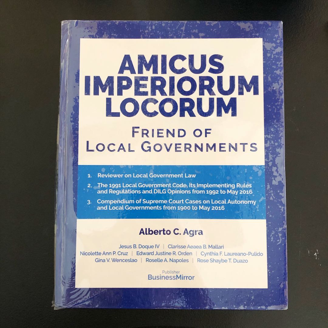 Amicus Imperiorum Locorum (Friend of Local Governments) by Agra ...