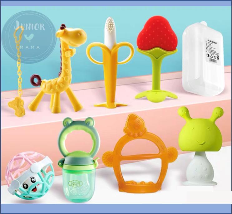 CNKOO Pcs Teething Toys Food Feeder Set, Baby Chew Toys