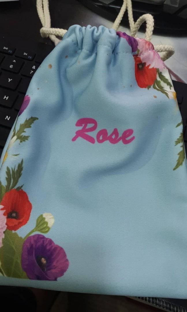 Customised pouch with name, Everything Else on Carousell