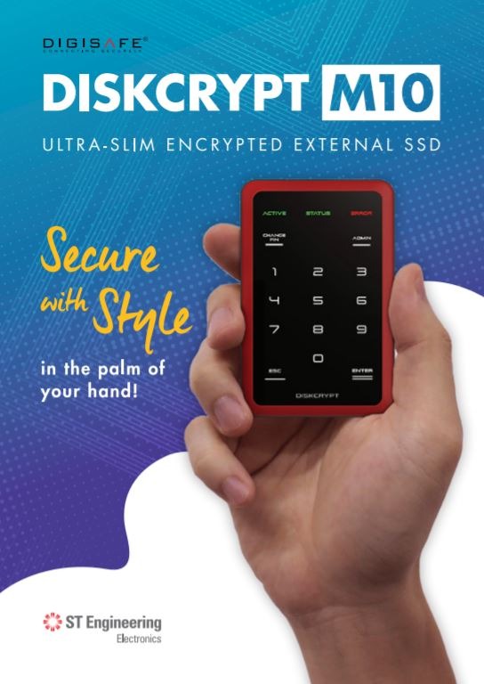 DigiSAFE DiskCrypt M10 Ultra Slim Encrypted 2 Factors Authentication ...