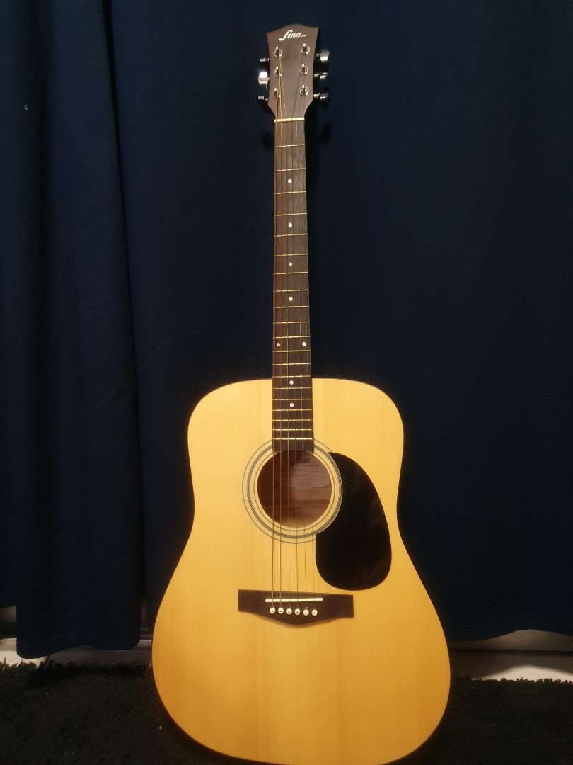 FINA FD-801-M Acoustic Guitar w Gator Case light weight bag, Hobbies & Toys, Music & Media ...