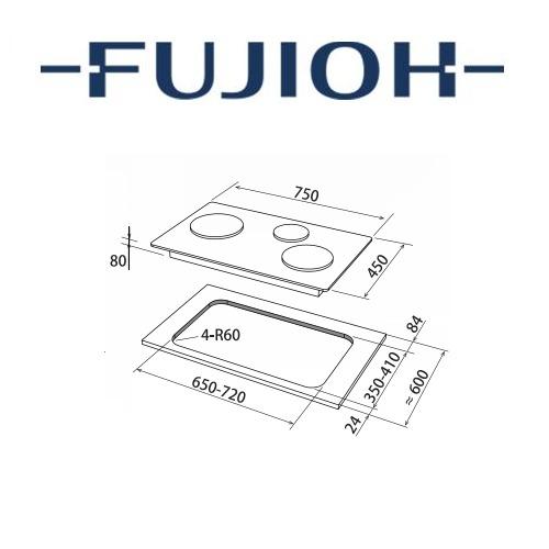 FUJIOH FR-SC2090R 90CM CHIMNEY HOOD + FUJIOH FH-GS5035 SVSS 3 BURNER ...