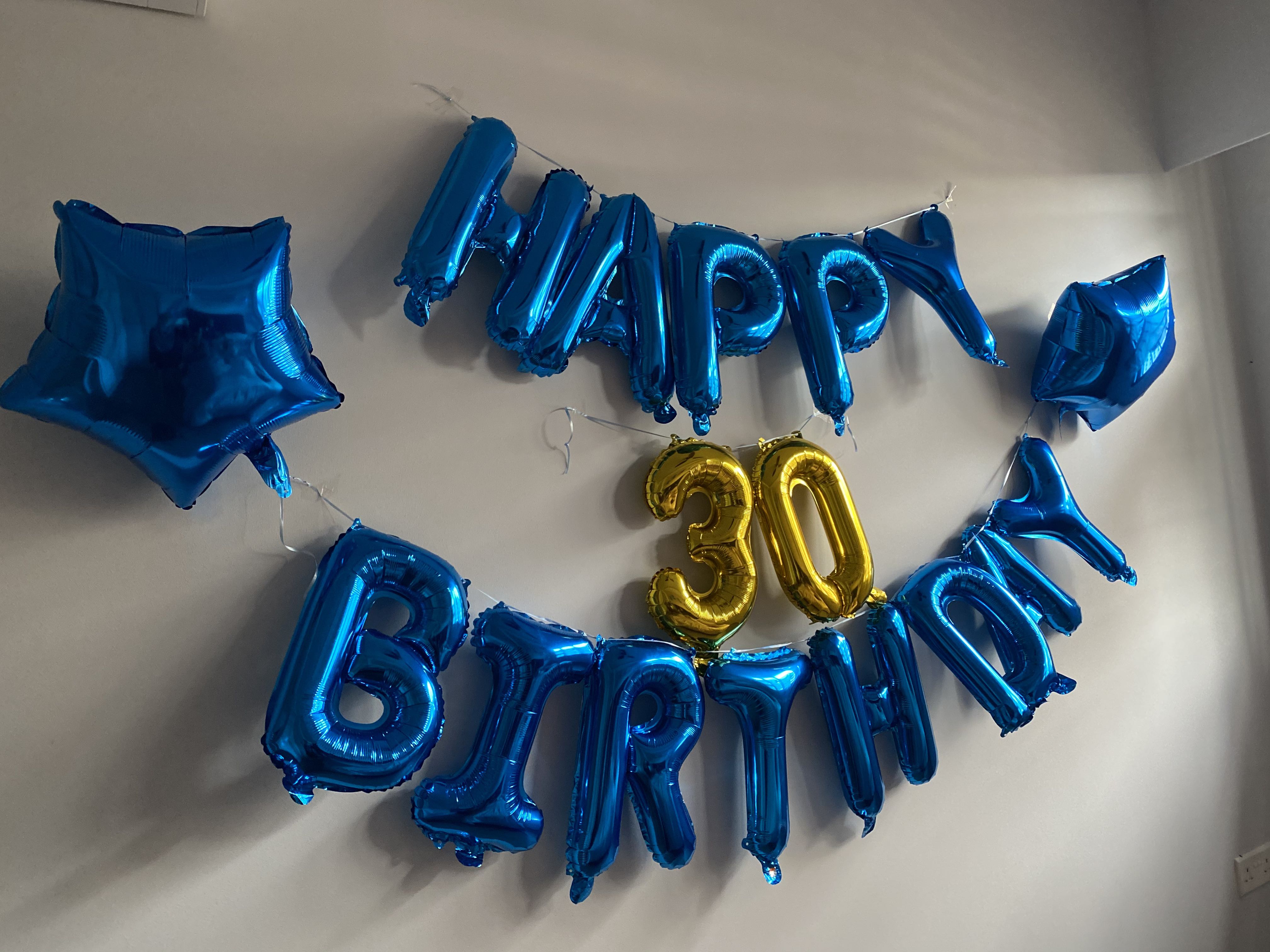 Happy Birthday Balloons (without the letter D) with 2 star balloons ...