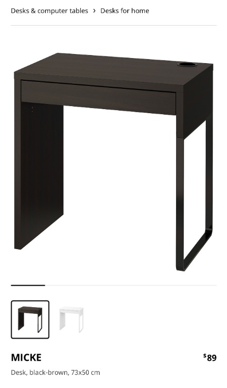 Ikea MICKE Desk, Furniture & Home Living, Furniture, Tables & Sets on ...