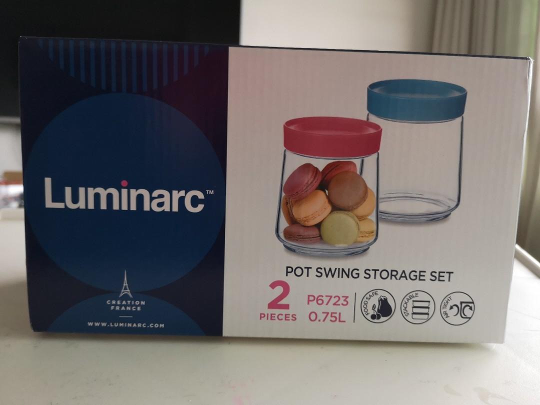 Luminarc pot swing storage set, Furniture & Home Living, Kitchenware ...