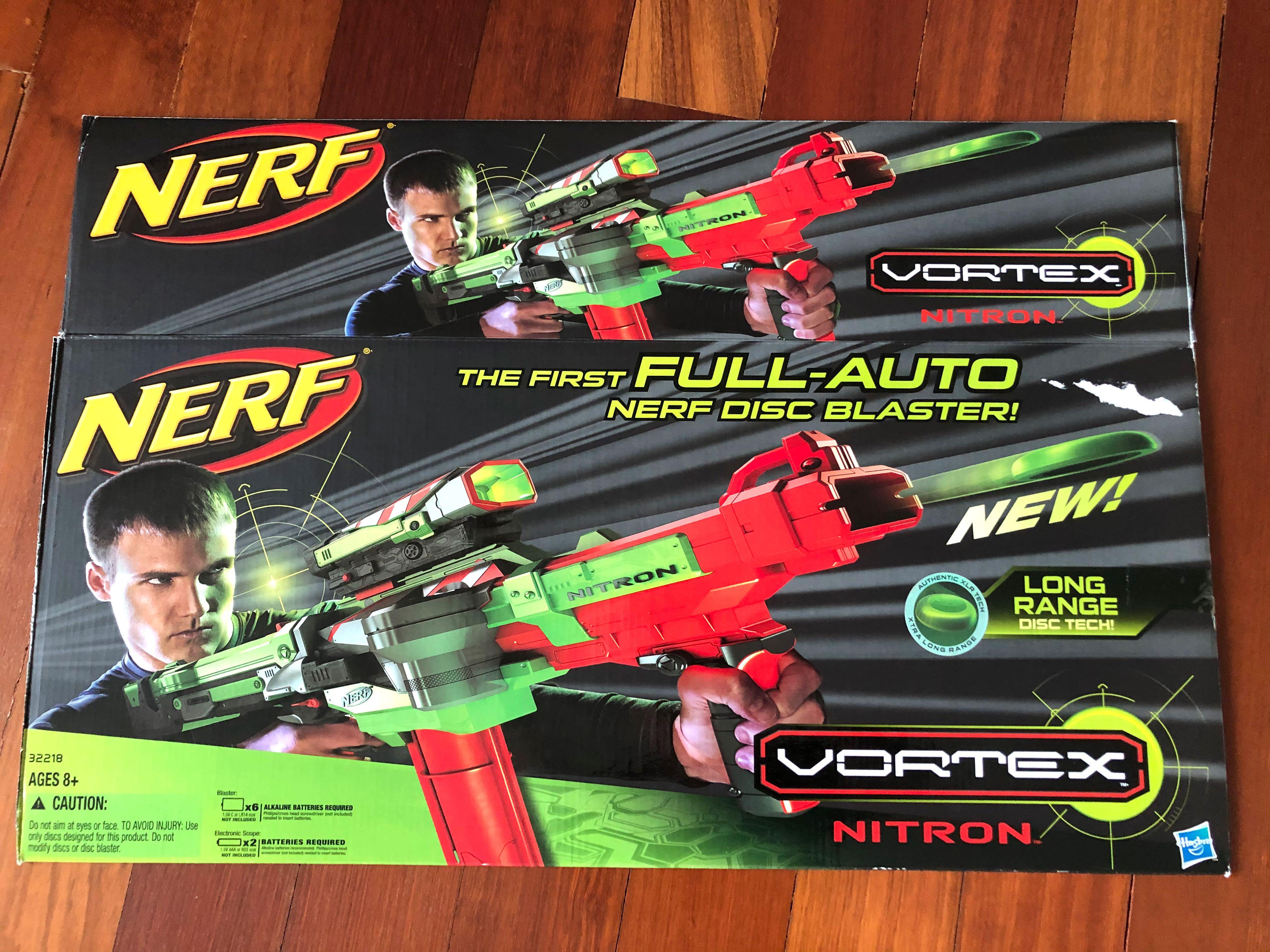NERF Vortex Nitron Motorized Full-Auto Nerf Disc Blaster - XLR Xtra ...