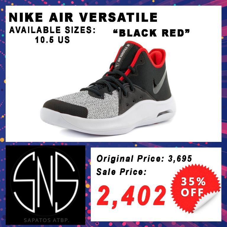 Nike Air Versatile "Black Red", Men's Fashion, Footwear, Sneakers on ...