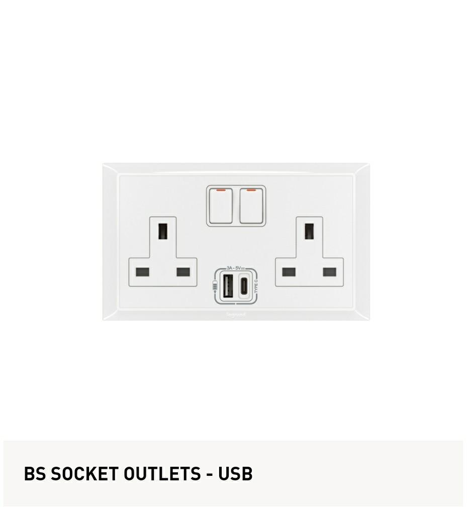 Power Socket with USB, TV & Home Appliances, Electrical, Adaptors ...