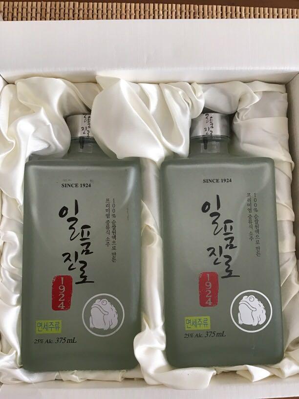 Premium Korean Soju (325ml x 2), Food & Drinks, Alcoholic Beverages on ...