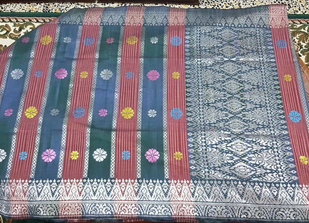 Sampin Songket Bunga Tabur Ikat Modern, Men's Fashion, Muslim Wear ...