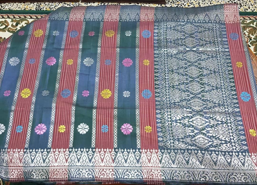 Sampin Songket Bunga Tabur Ikat Modern, Men's Fashion, Muslim Wear ...