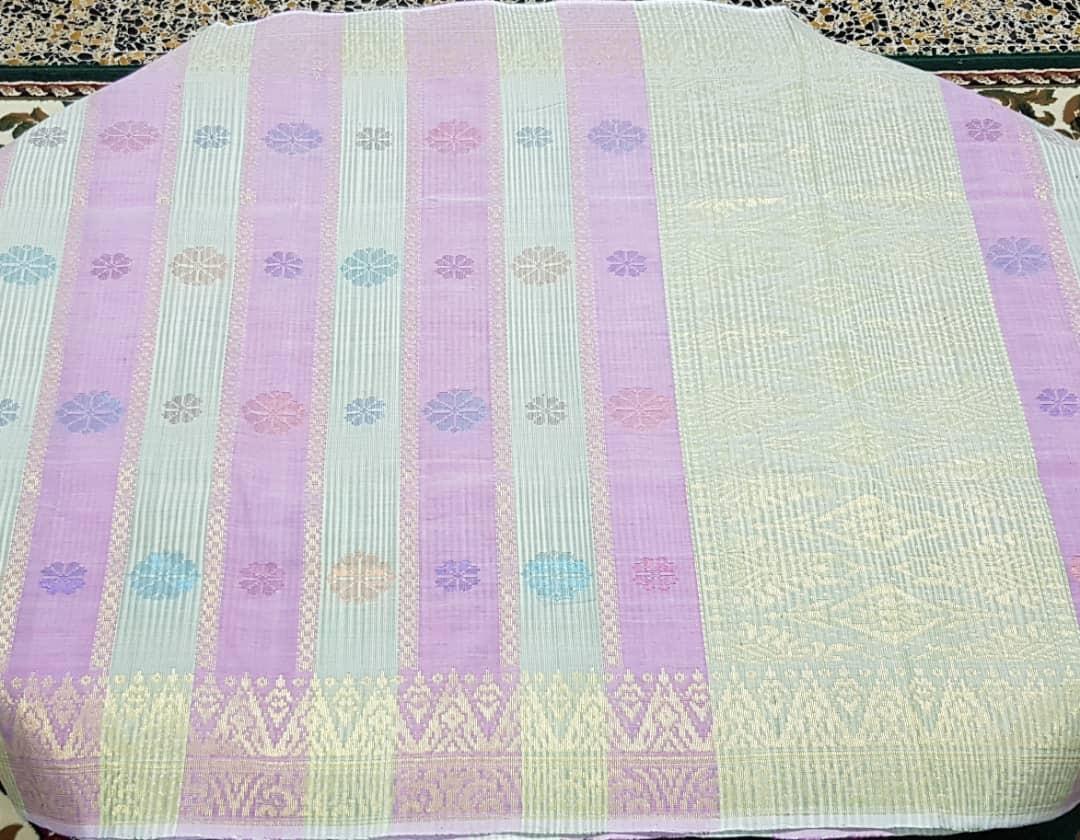 Sampin Songket Bunga Tabur Ikat Modern, Men's Fashion, Muslim Wear ...