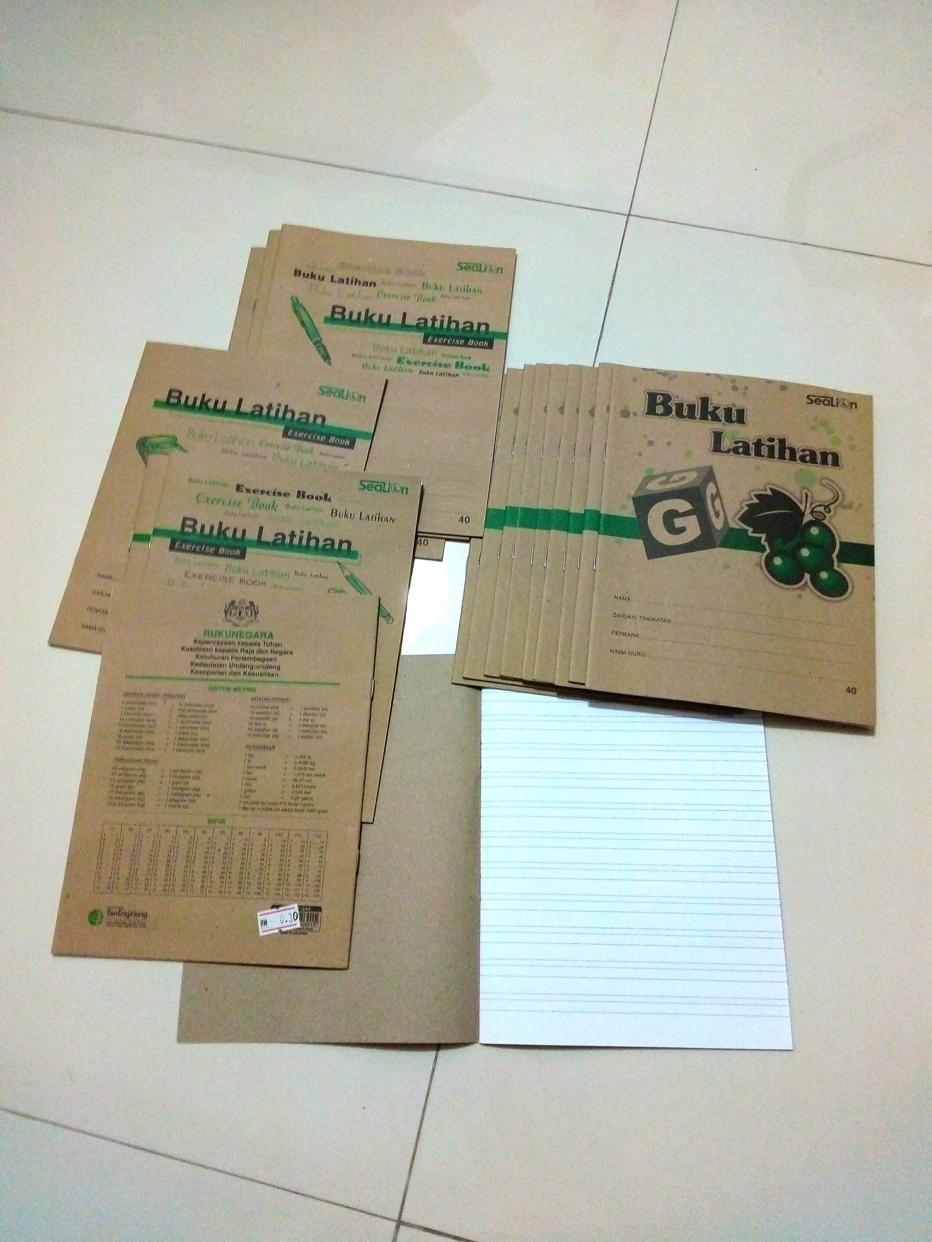 Sealion exercise book triple line 40pgs x 17 books, Hobbies & Toys ...