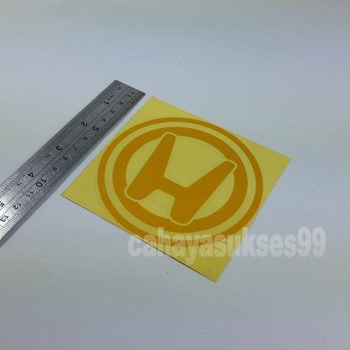 Sticker Motor HONDA Kuning Logo H Bulat Diameter 10cm Size Kecil Stiker ...