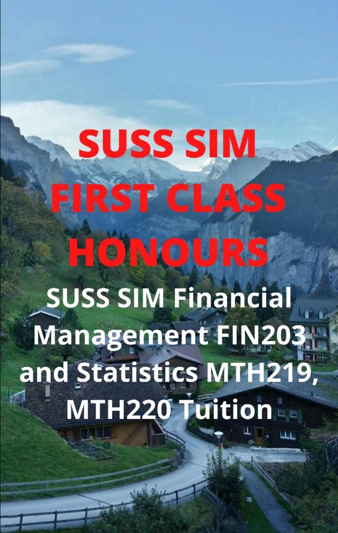 SUSS/SIM Financial Management and Statistics tuition (Other ...