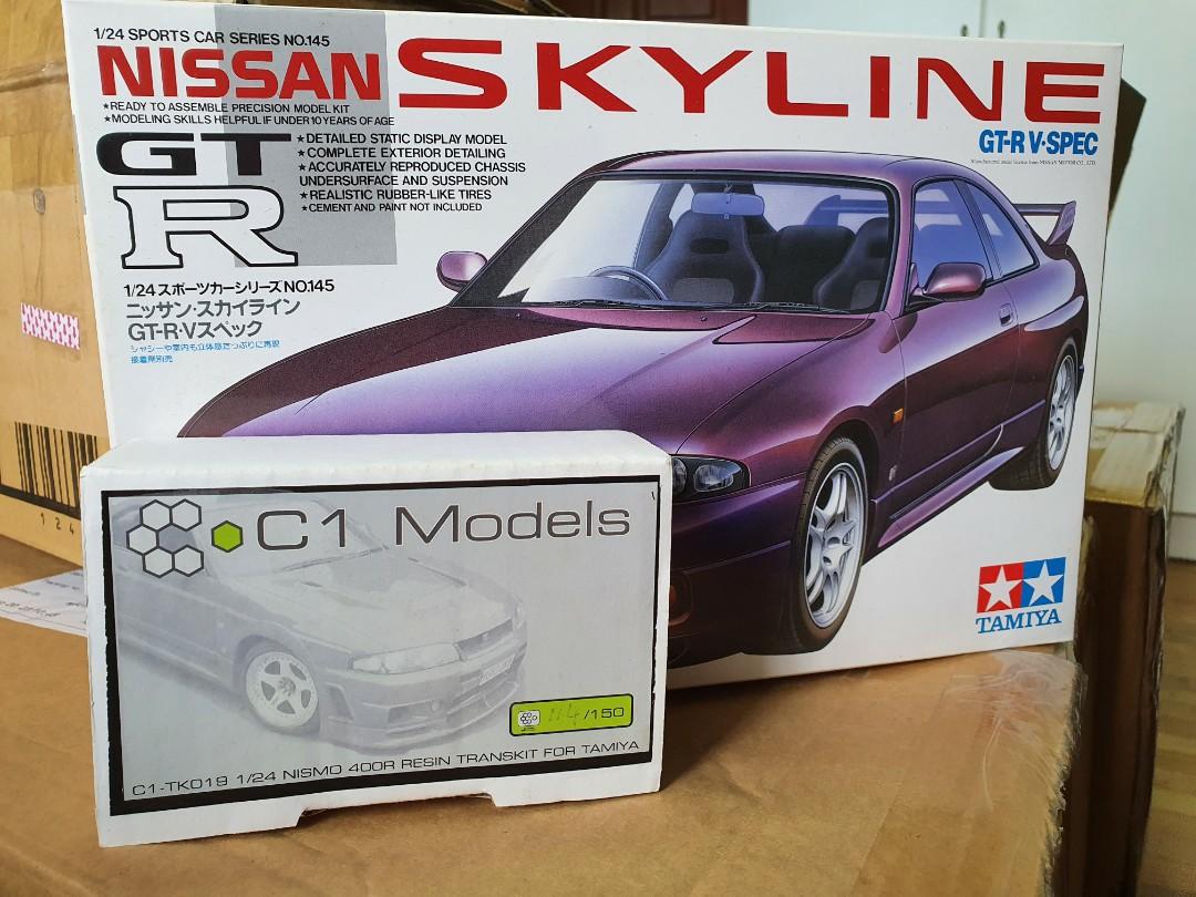 Tamiya 1/24 Nissan Skyline R33 GT-R with C1 models R33 Nismo 400R ...