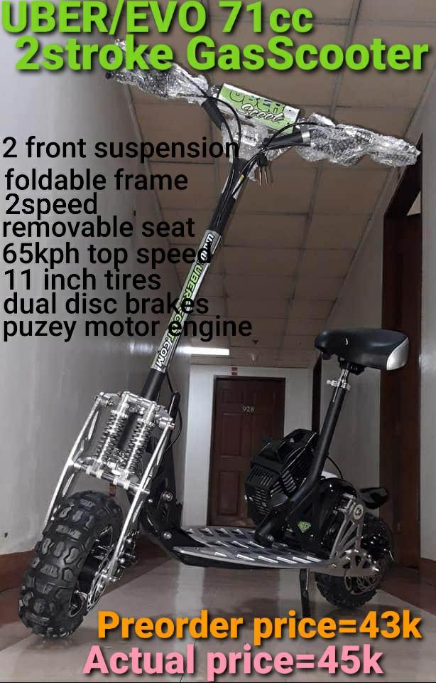 UBER EVO 71cc 2stroke Gas Foldable scooter, Sports Equipment, Sports ...