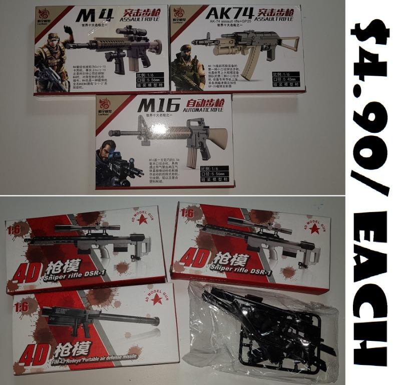 1/6 4D AK74 AK47 M16 RPK A9-9I RPG UZI ETC (PLEASE READ TERMS ...
