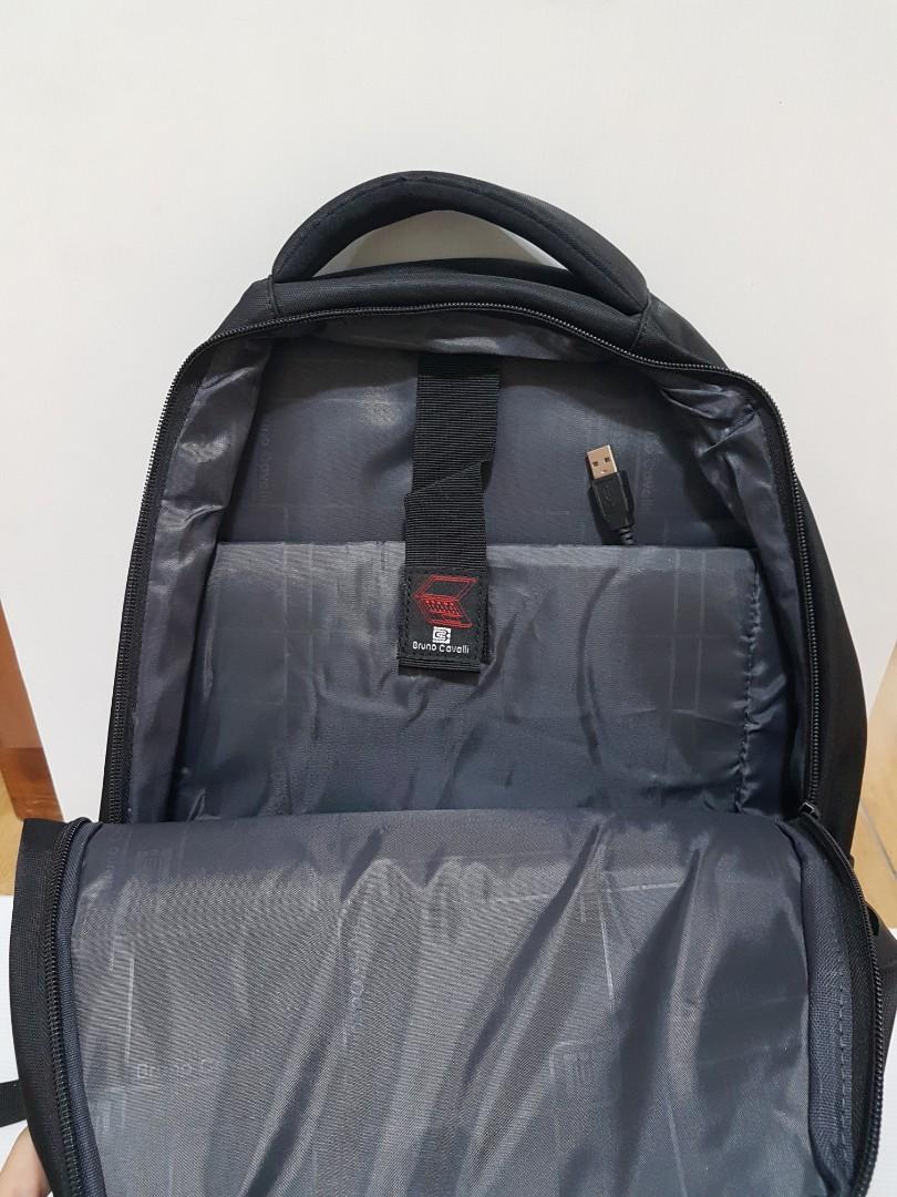 Bruno Cavalli Black Office Backpack, Men's Fashion, Bags, Backpacks on ...