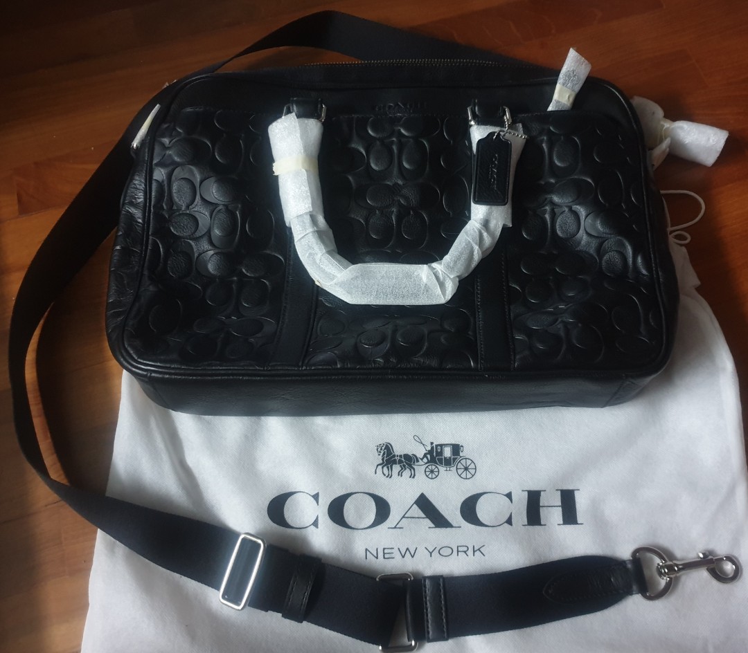 Coach Signature C Design Briefcase, Men's Fashion, Bags, Briefcases on ...