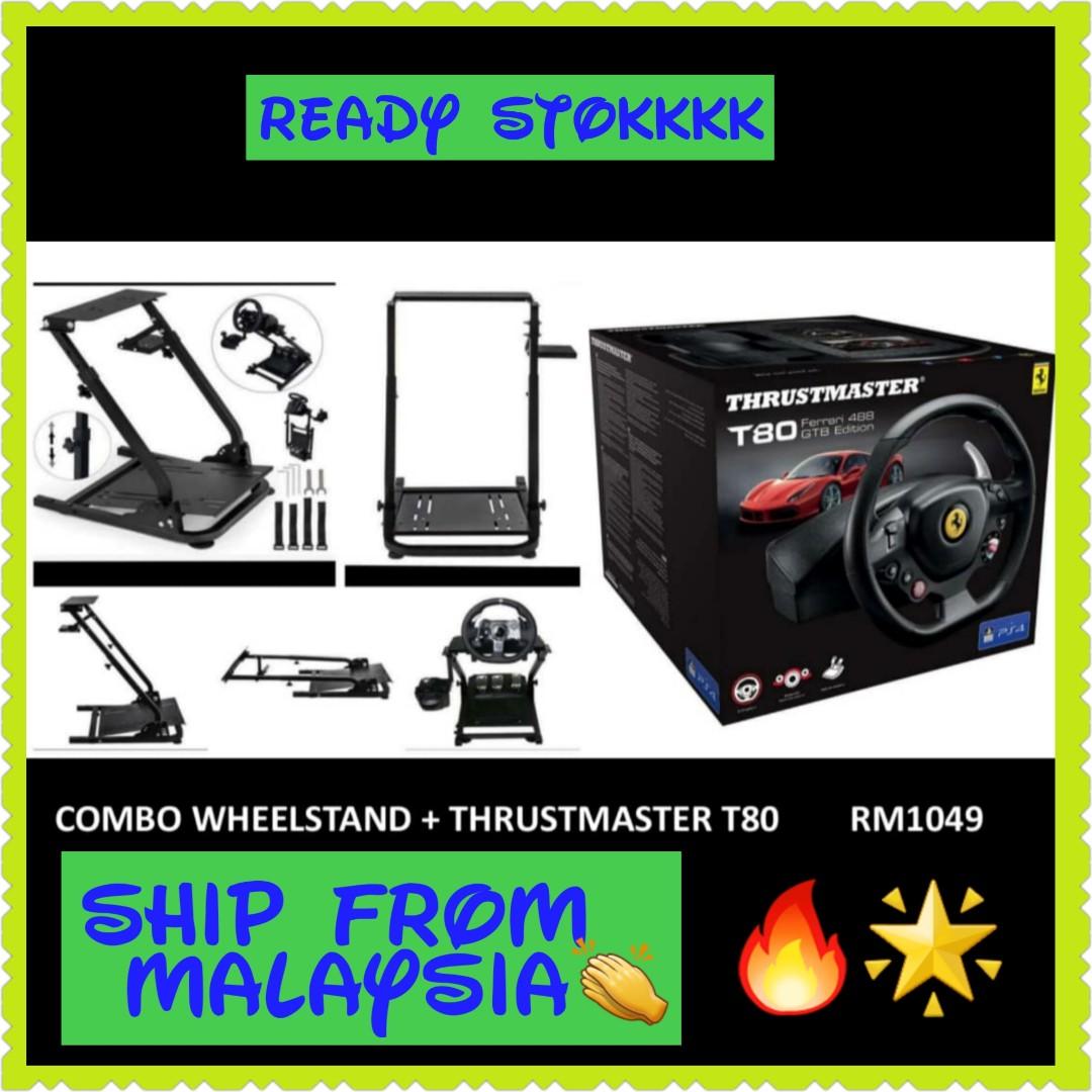 COMBO WHEELSTAND + THRUSTMASTER T80, Video Gaming, Video Game Consoles ...