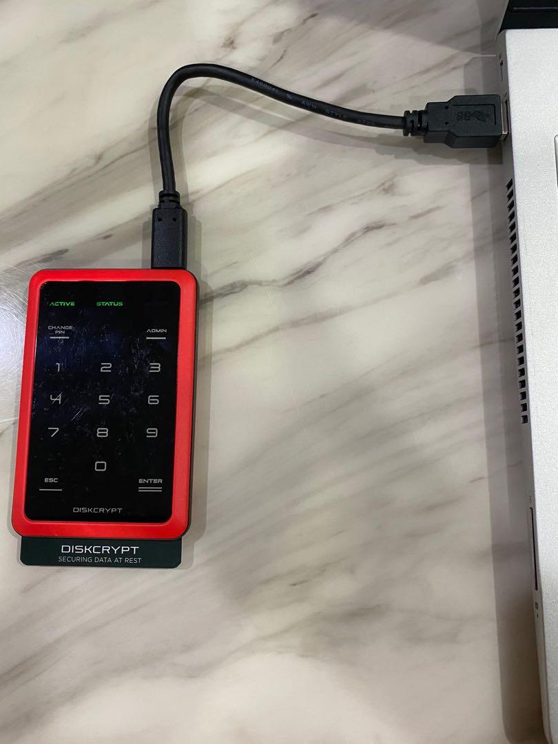 DigiSAFE DiskCrypt M10 Ultra Slim Encrypted 2 Factors Authentication ...