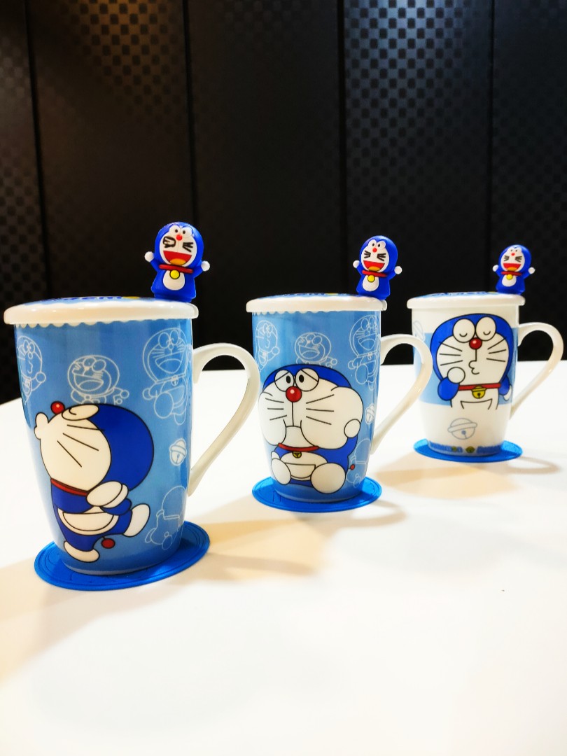 Doraemon Mug Set, Home Appliances, Kitchenware on Carousell