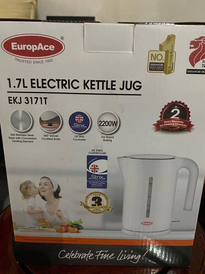 EuropAce 1.7L Electric Kettle Jug, TV & Home Appliances, Kitchen ...