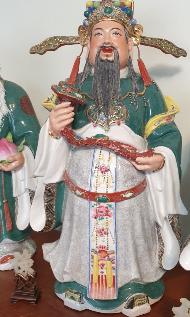 Fine Quality Porcelain "福禄寿"Fu Lu Shou Display Ornaments, Hobbies ...