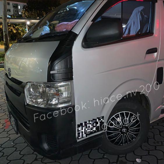 Hiace 3D Front Fender Trim Matt Black/ Hiace Pillar Cover / Toyota ...