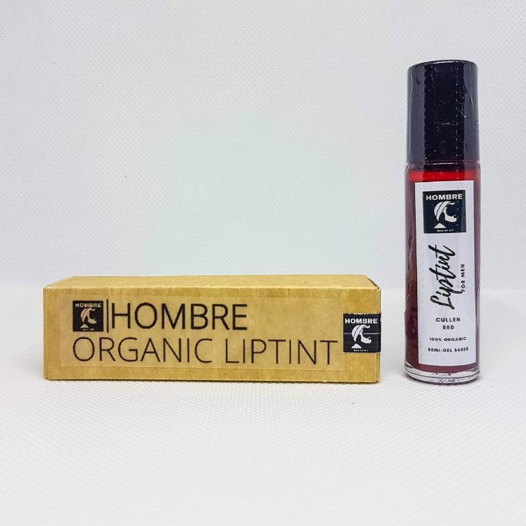 Hombre Organic Lip Tint Natural Red Peach Liptint, Health & Nutrition ...